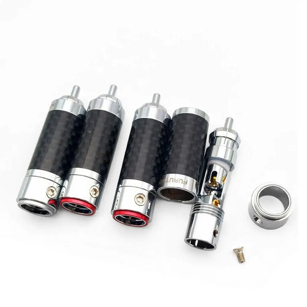 4PCS-Lotus-socket-plug-Furutech-CF-102-R-flagship-carbon-fiber-rhodium ...