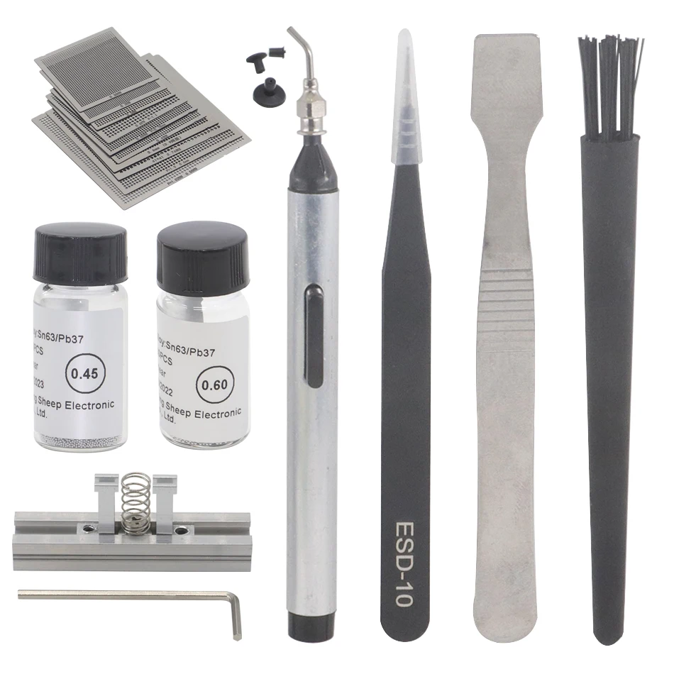 1Set-BGA-Reballing-Directly-Heat-Stencils-Solder-Paste-Tin-Balls ...