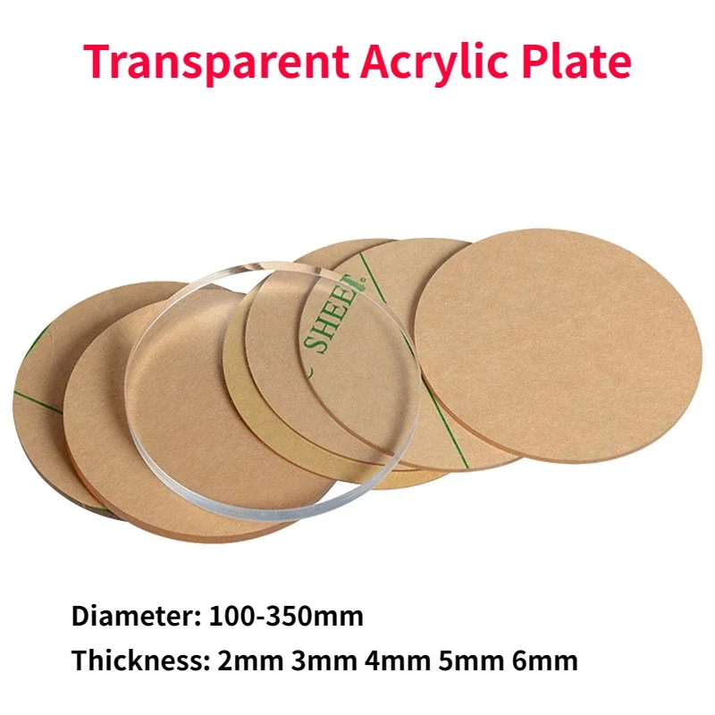 1Pcs-Transparent-Acrylic-Plate-Plexiglass-Disc-Glass-Partition ...