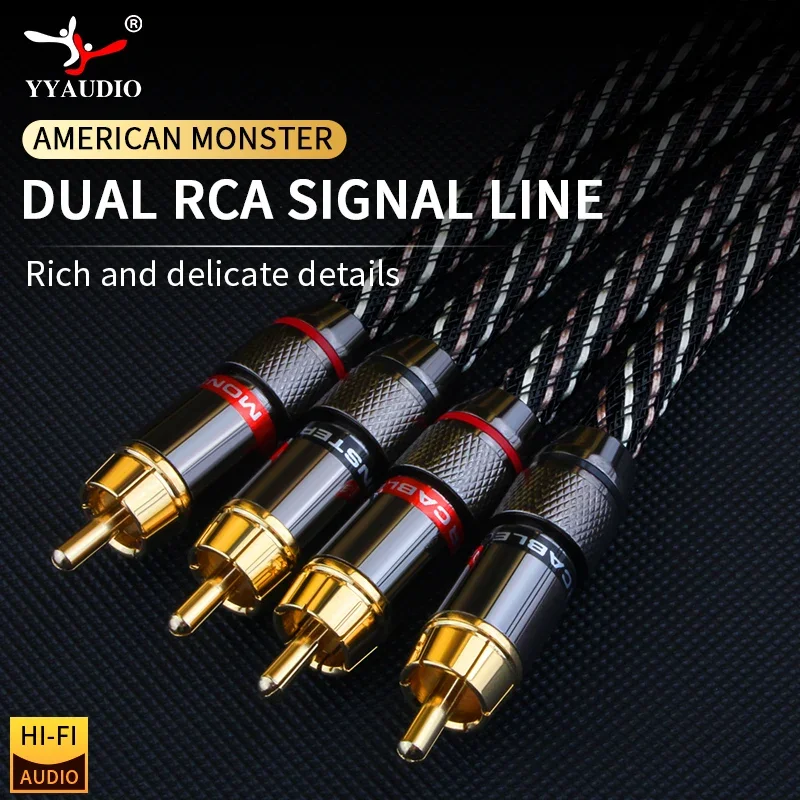 YYAUDIO-HIFI-RCA-cable-Stereo-interconnect-cable-for-high-performance ...