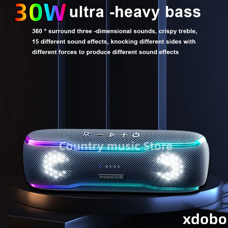 Xdobo BMTL Estéreo ao ar livre Boom Box, IPX7 portátil à prova d'água ...