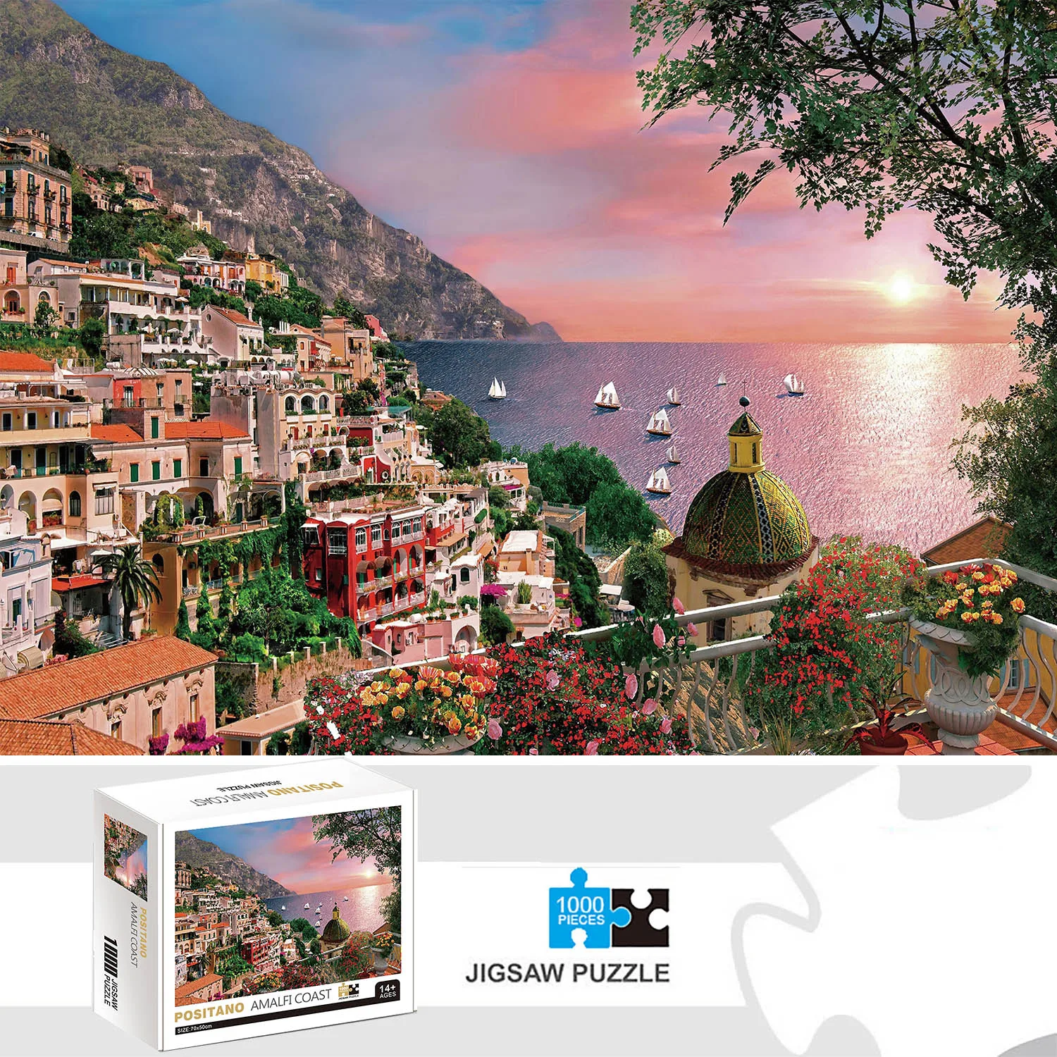 1000-Pieces-Positano-Amalfi-Coast-Jigsaw-Puzzles-for-Adults-Home-Decor ...