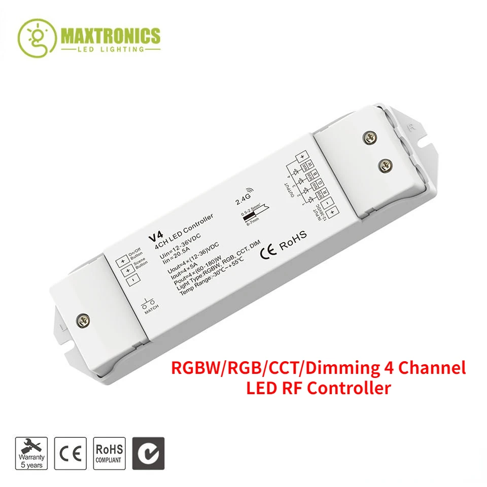 Skydance-12-36VDC-24V-RGBW-RGB-CCT-Dimming-4-Channel-LED-RF-Controller ...