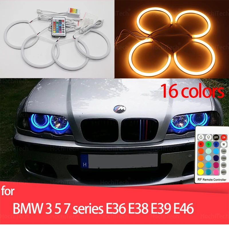 Cotton Rgb 16 Colors Cotton Light Led Angel Eye Halo Kits For Bmw 3 5 7 ...
