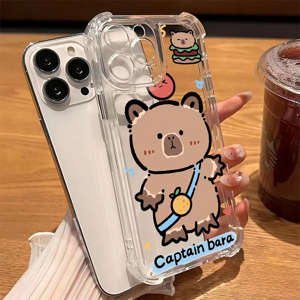 Capybara Cartoon Clear Anti-Fall Phone Case for Samsung S20 ULTRA (TMSJ ...