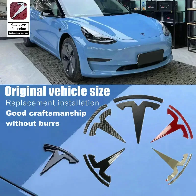 For-Tesla-Car-Front-Emblem-Rear-Trunk-Emblem-Suitable-for-Model-3-Mode ...