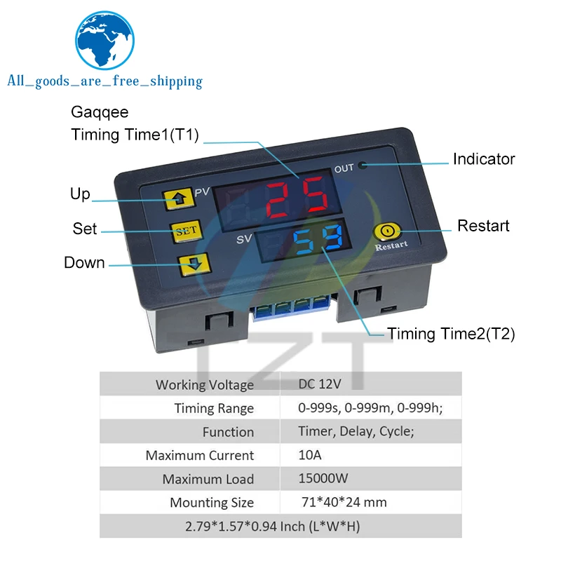 T3230-110V-220V-12V-Digital-Time-Delay-Relay-LED-Display-Cycle-Timer ...