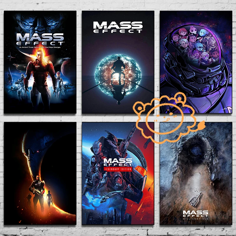 Game Mass Effect Poster Science fiction game canvas printing wall art ...