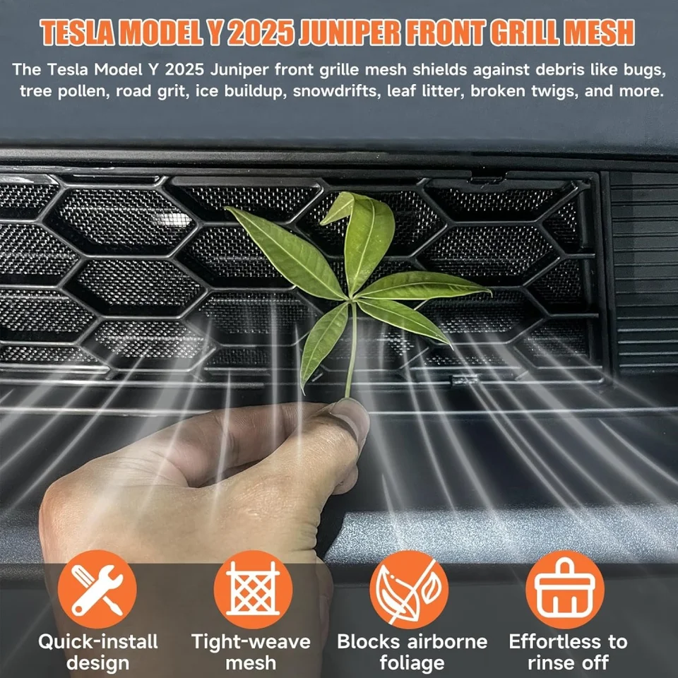 Tesla Y 2026 Accessories Front Grill Mesh For Tesla Model Y 2024 2023 ...