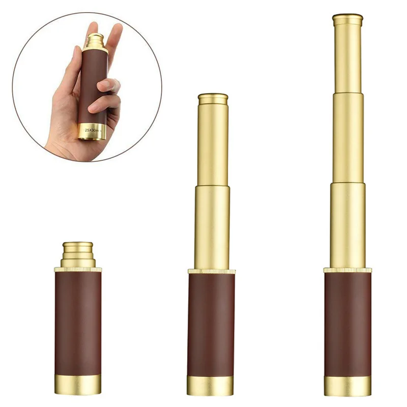 25x30-Pirate-Telescope-Portable-Handheld-Monocular-Collapsible-Vintage ...