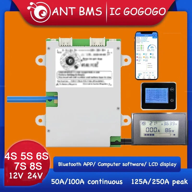 Placa-de-protecci-n-de-bater-a-de-litio-inteligente-7S-8S-ANT-BMS-24V ...