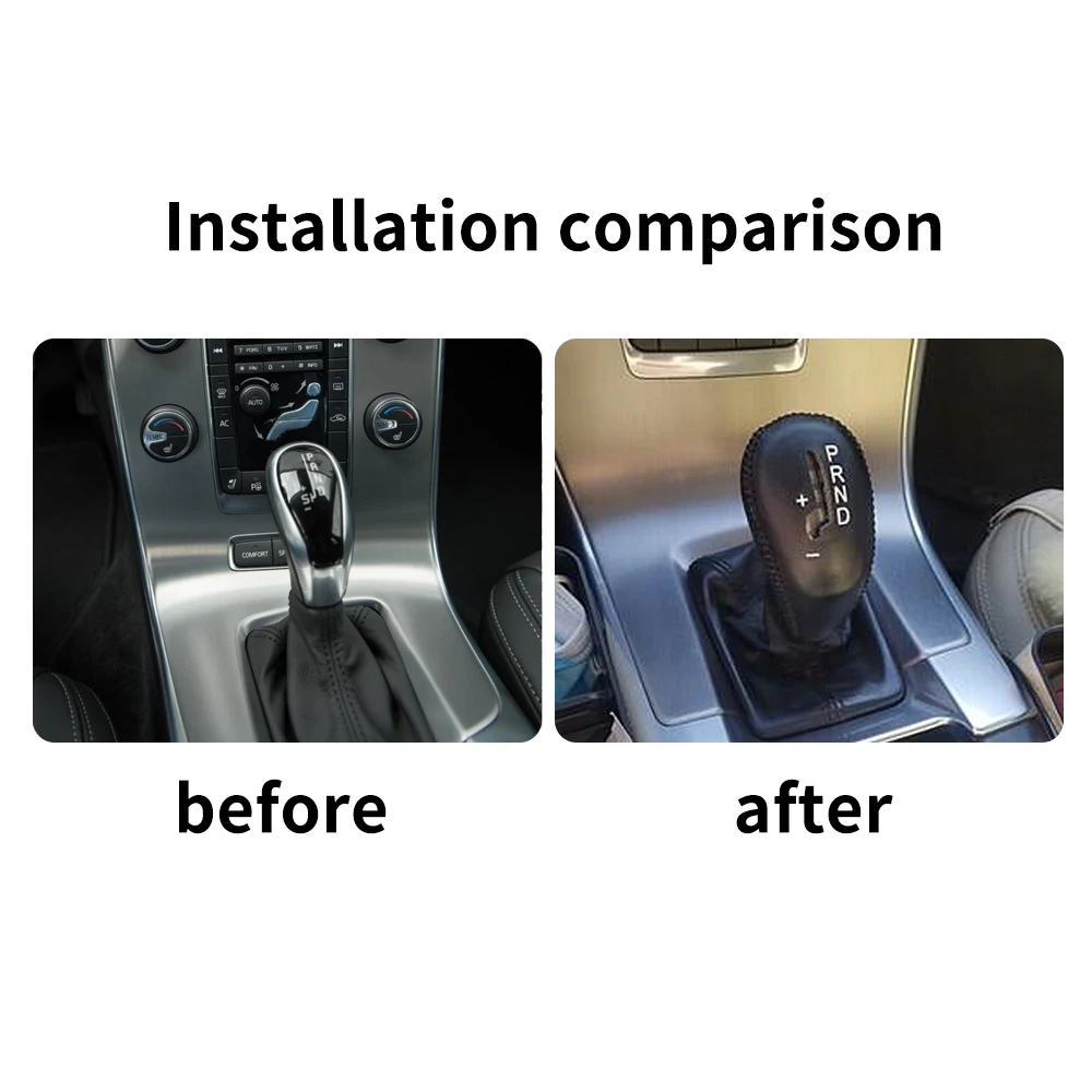 LHD Car Gear Shift Knob Handle Shifter Cover Trim for Volvo S60 XC60 ...