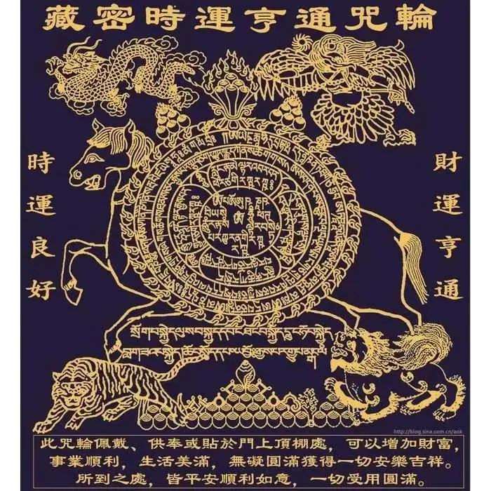 Tibetan-Buddhism-ma-luck-mantra-wheel-time-luck-prosperity-mantra-wheel ...