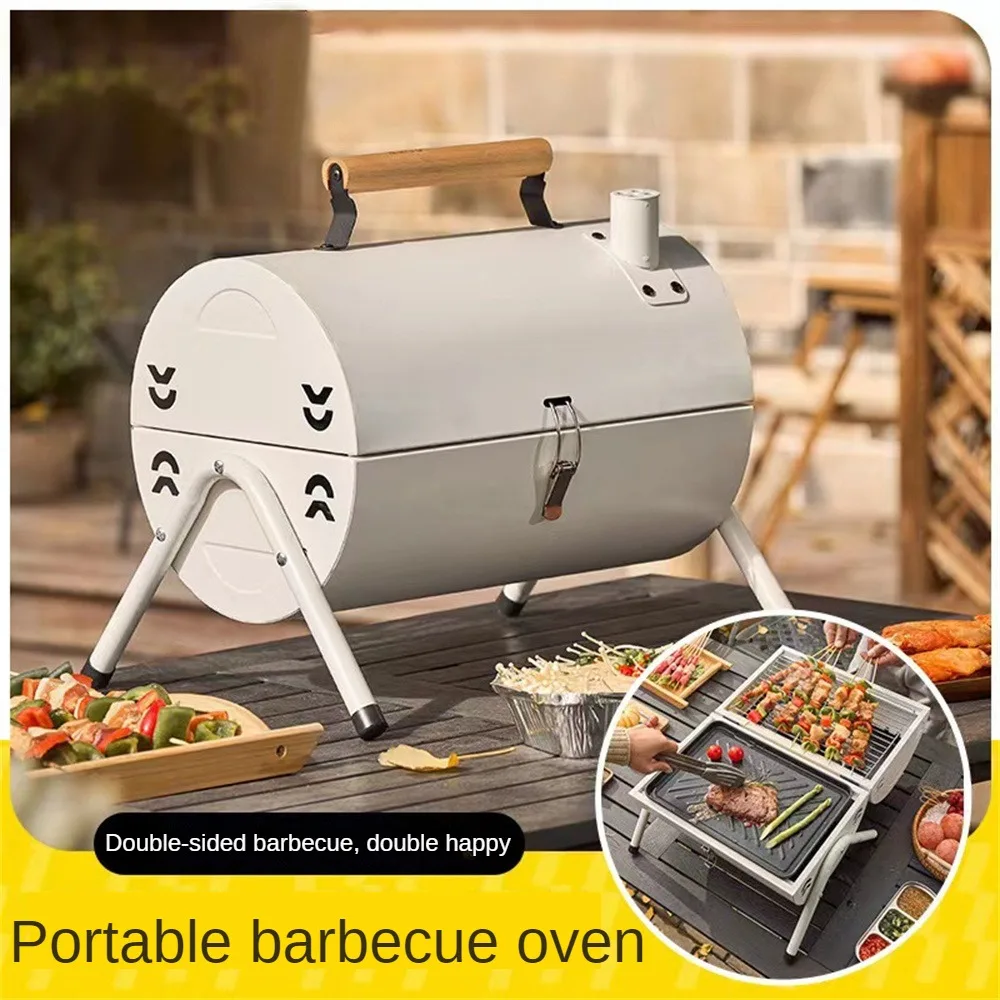 Double-sided-Barbecue-Grill-Thickened-Barbecue-Grill-Net-White-Outdoor ...