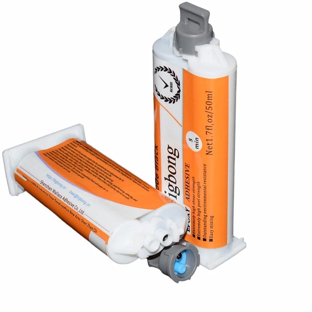 Two-Component Epoxy Adhesive Glue 50ml Resin Strong Adhesives Black 1:1 AB Glues for Bonding ...