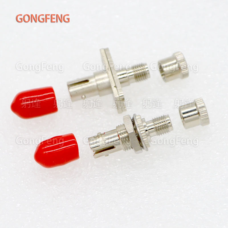 New Optical Fiber Adapter Connector SMA ST Metal Flange Coupler Single ...