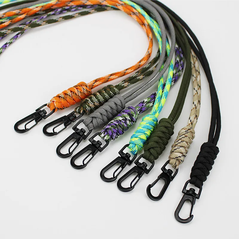 8-Styles-Rotatable-Buckle-Key-Ring-High-Strength-Cord-Lanyard-Mobile ...