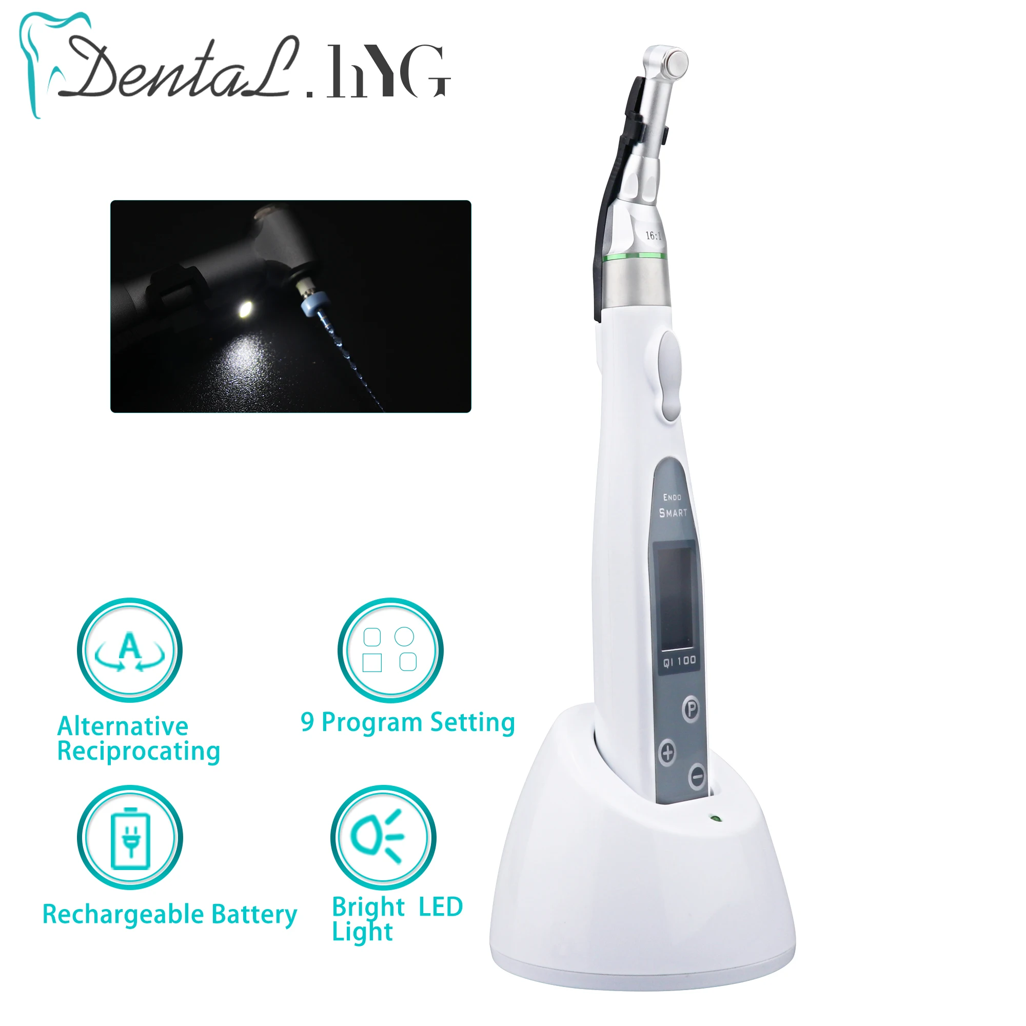 Dental Wireless Endo Motor Smart With Led Lamp 16:1 Standard Contra ...