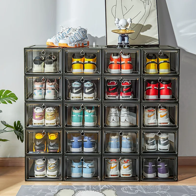 Large-Transparent-Shoe-Box-Can-Be-Stacked-Storage-Box-Dust-Proof ...