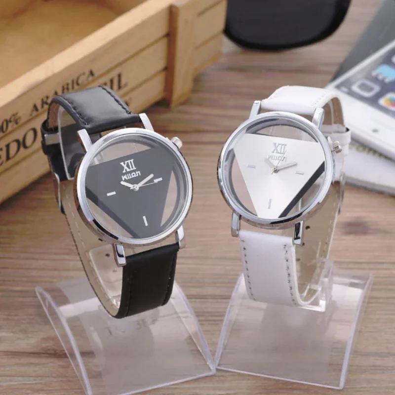 Creative Couple Clock Fashion Hollow Triangle Women Quartz Watches ...