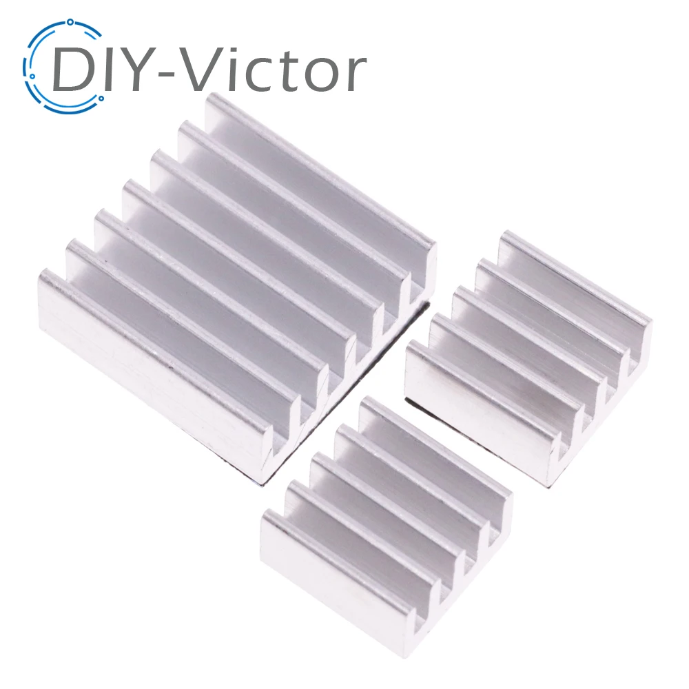 3pcs + Adhesive Raspberry Pi 3 Heatsink Cooler Pure Aluminum Heat Sink Set Kit Radiator For ...