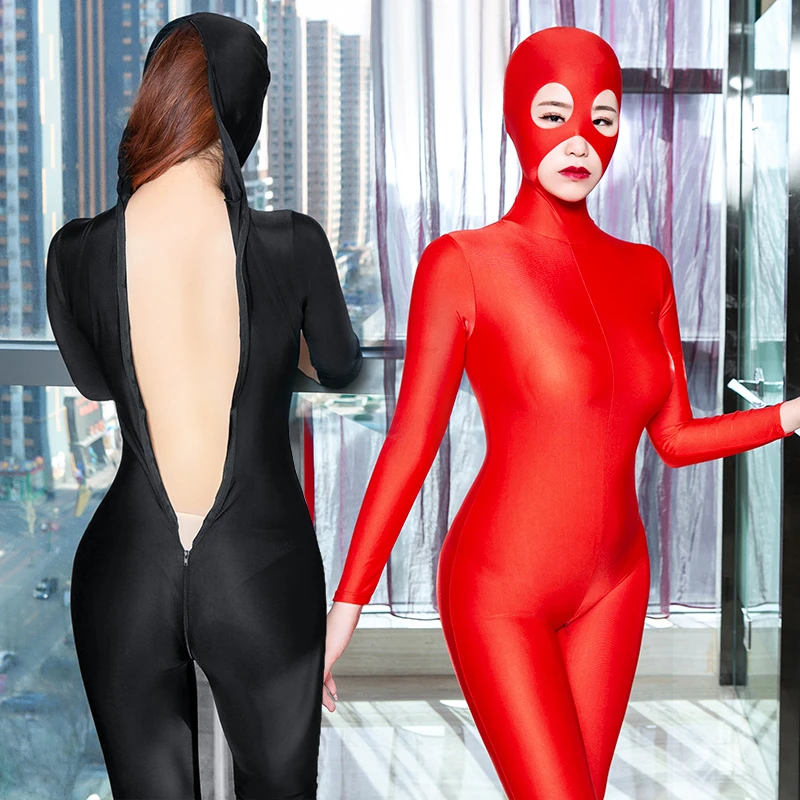 Sexy Lingerie Women Zentai Jumpsuit Cosplay Erotic Costumes One Piece Bodysuit Nightclub Wear ...