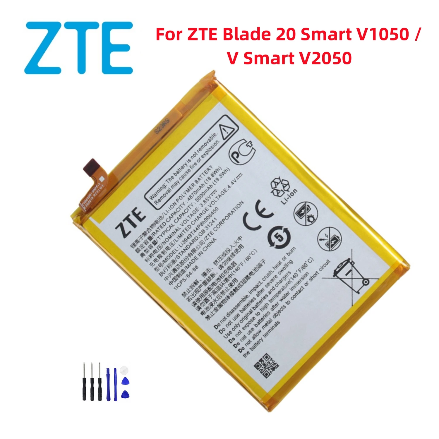 New-Original-battery-5000mAh-Li3949T44P8h906450-Battery-For-ZTE-Blade ...