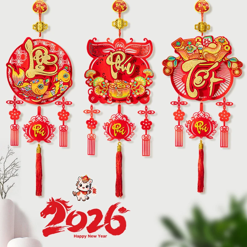 Tet Decoration 2026 Vietnamese Hanging Ornament Spring Festival Horse ...