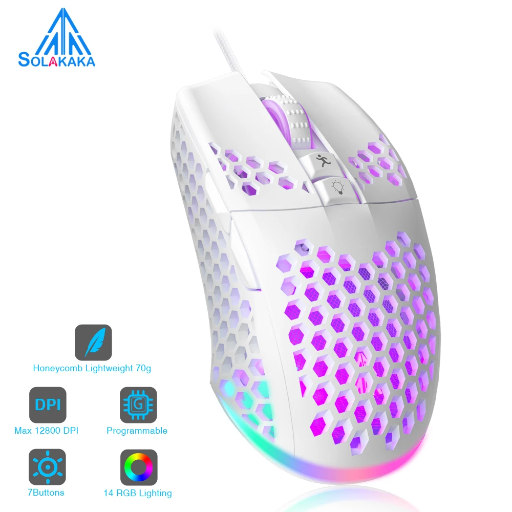 SOLAKAKA-SM900-Gaming-Mouse-12800DPI-Programmable-Computer-Ergonomic ...