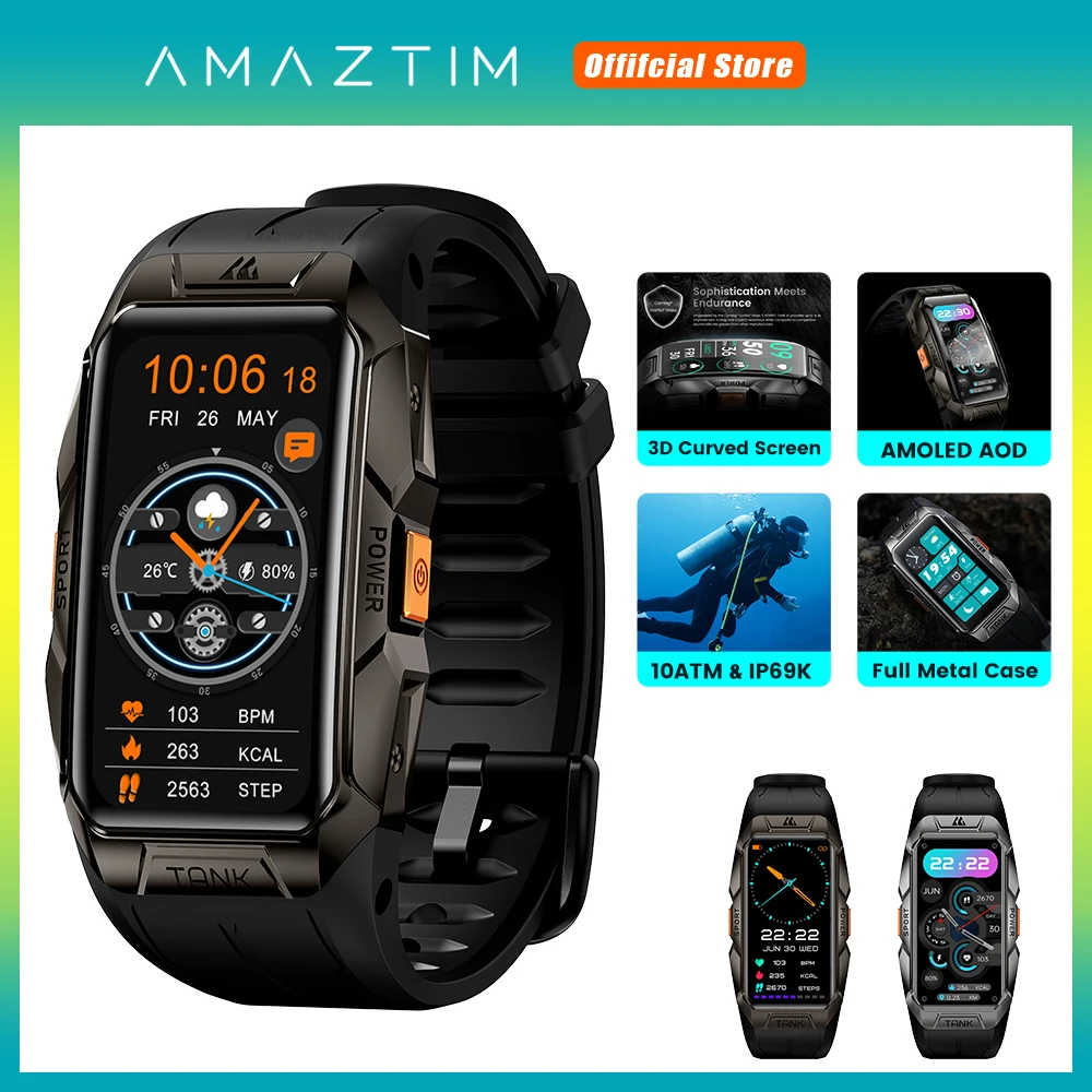 2024-nuevo-AMAZTIM-X1-military-smart-band-AMOLED-AOD-display-10ATM ...