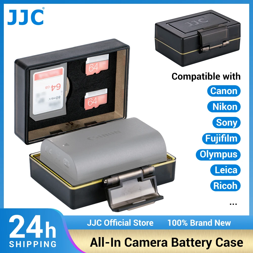 JJC-DSLR-Batteries-Box-Waterproof-Camera-Battery-Case-Holder-for-Canon ...