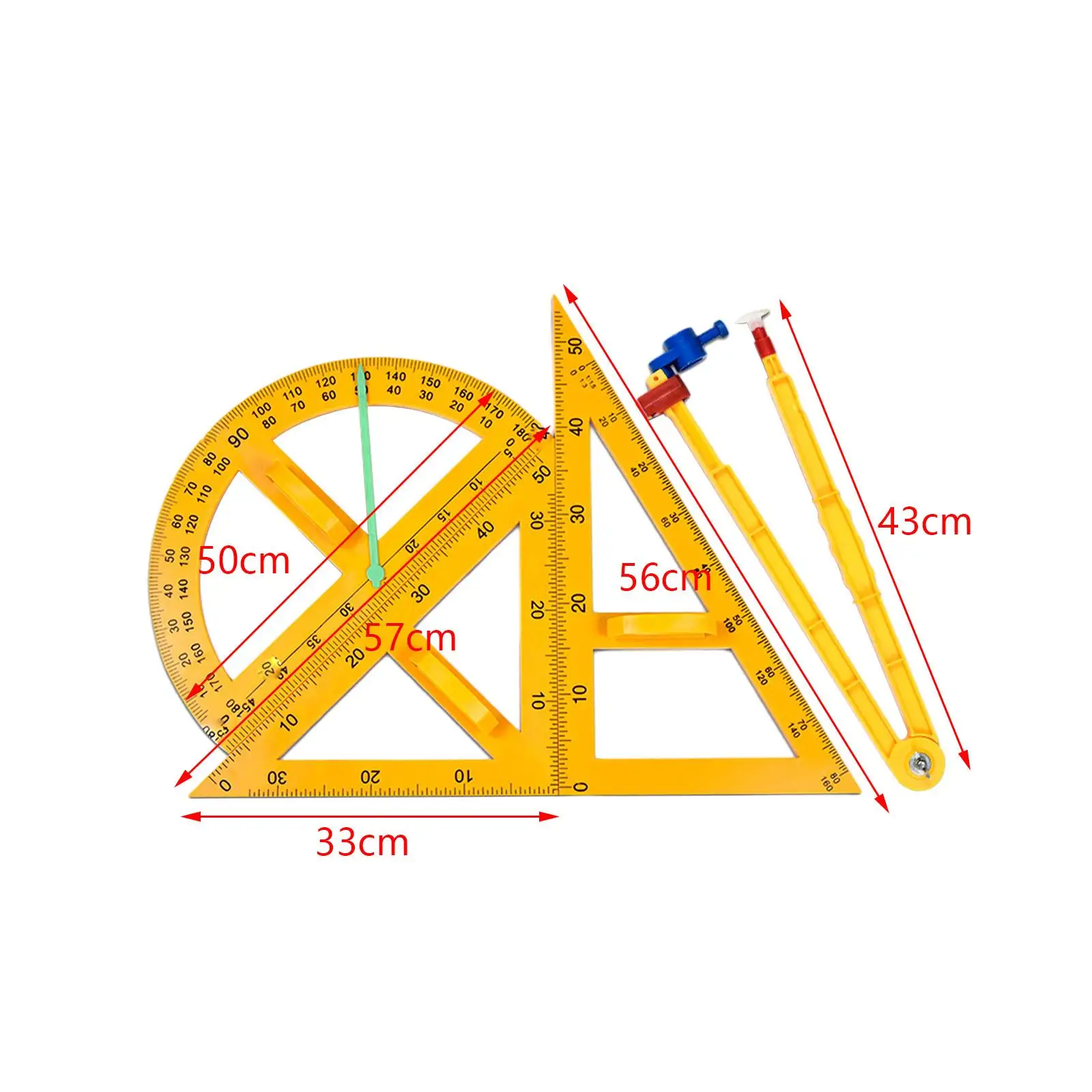 4x-Math-Geometry-Rulers-Angle-Measurement-Drafting-Teaching-Aids ...