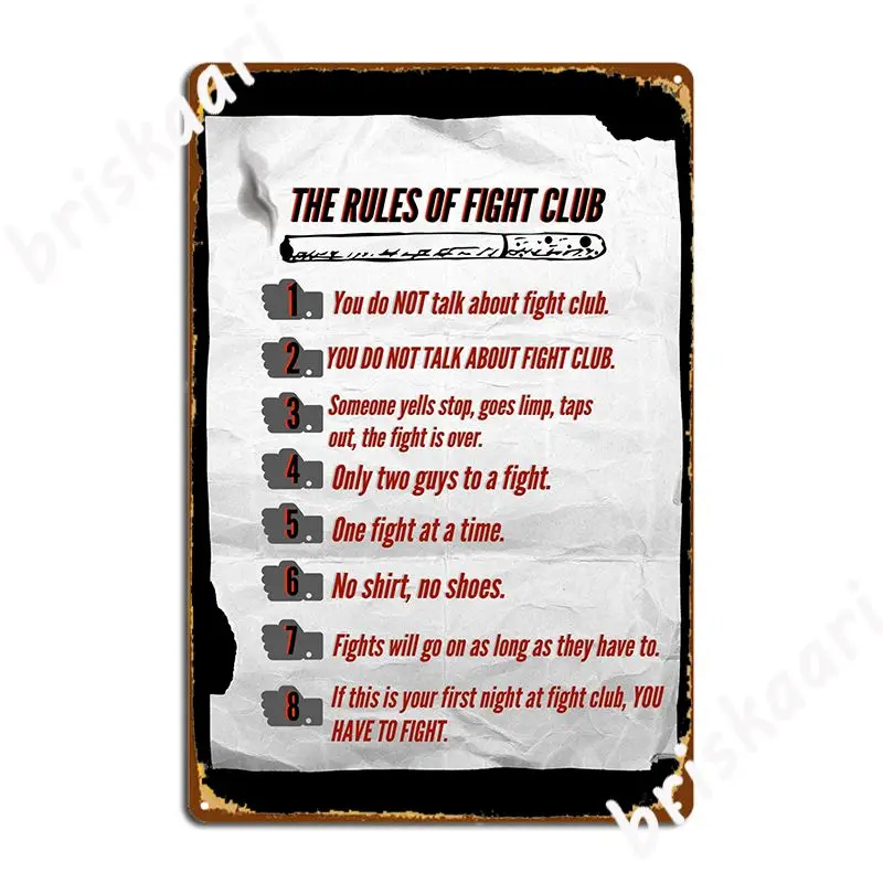 Fight Club Rules Poster