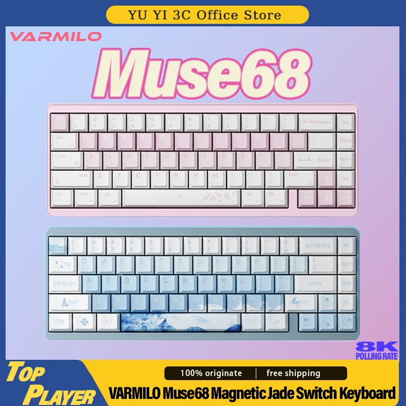 Varmilo-Muse65-Keyboard-Gateron-Jade-Magnetic-Switches-Hot-Swappable ...