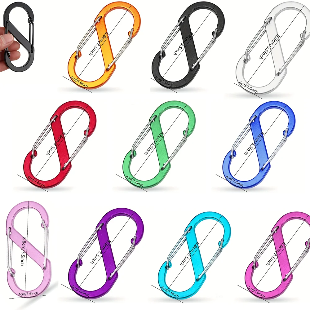 Spring-hook-aluminum-alloy-outdoor-backpack-camping-keychain-fishing ...