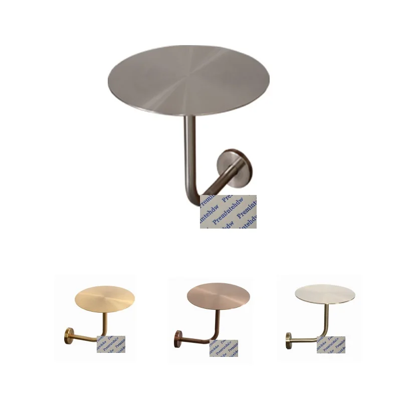304-Stainless-Steel-Round-Wall-Mount-Coffee-Table-L-Shaped-Pub-Salon ...