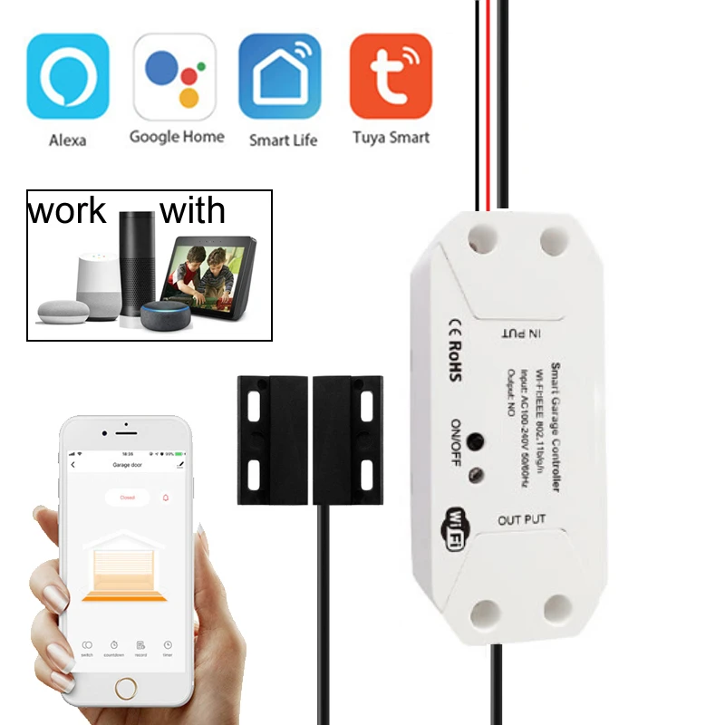 Tuya WiFi garage door controls Remote Controller Switch Door Smart ...