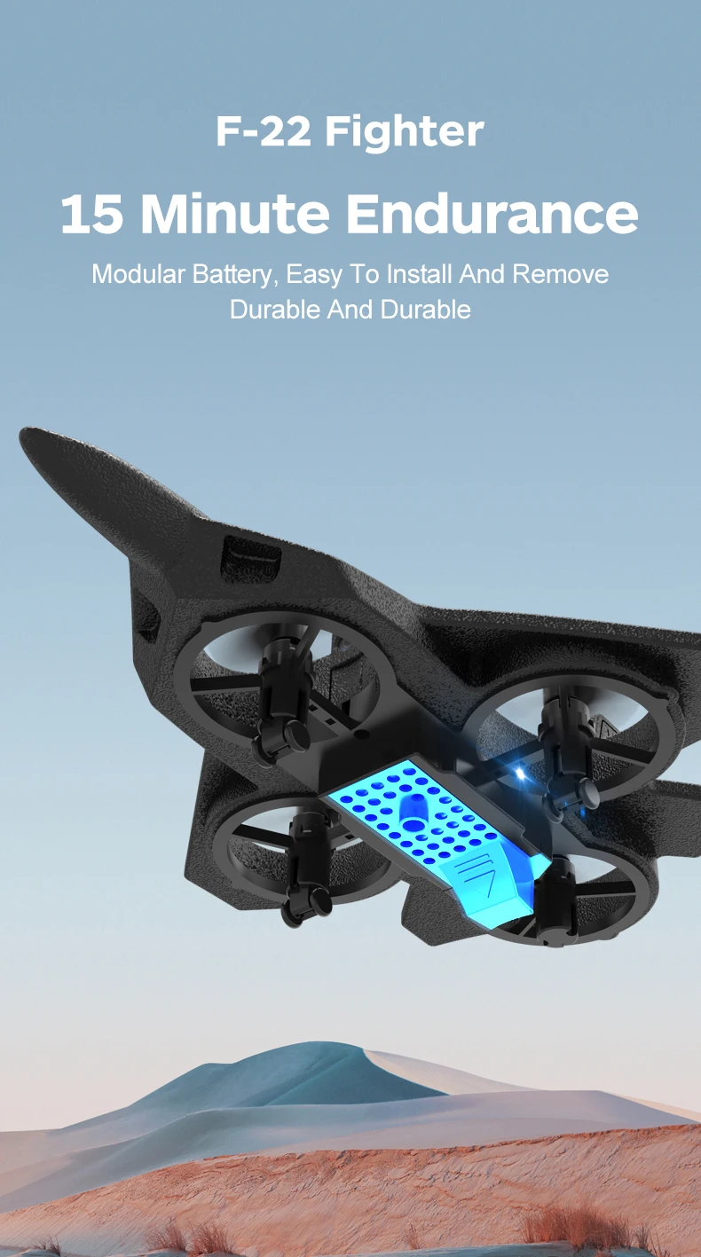 OU Caméra 4K-Avion RC en Mousse F22 avec Caméra 4K 360 °, Cascadeur ...