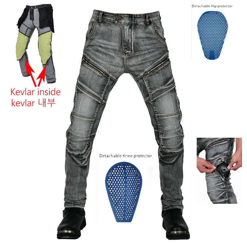 Motorcycle Riding Jeans Kevlar | Jeans Motorcycle Men Breathable - Men ...