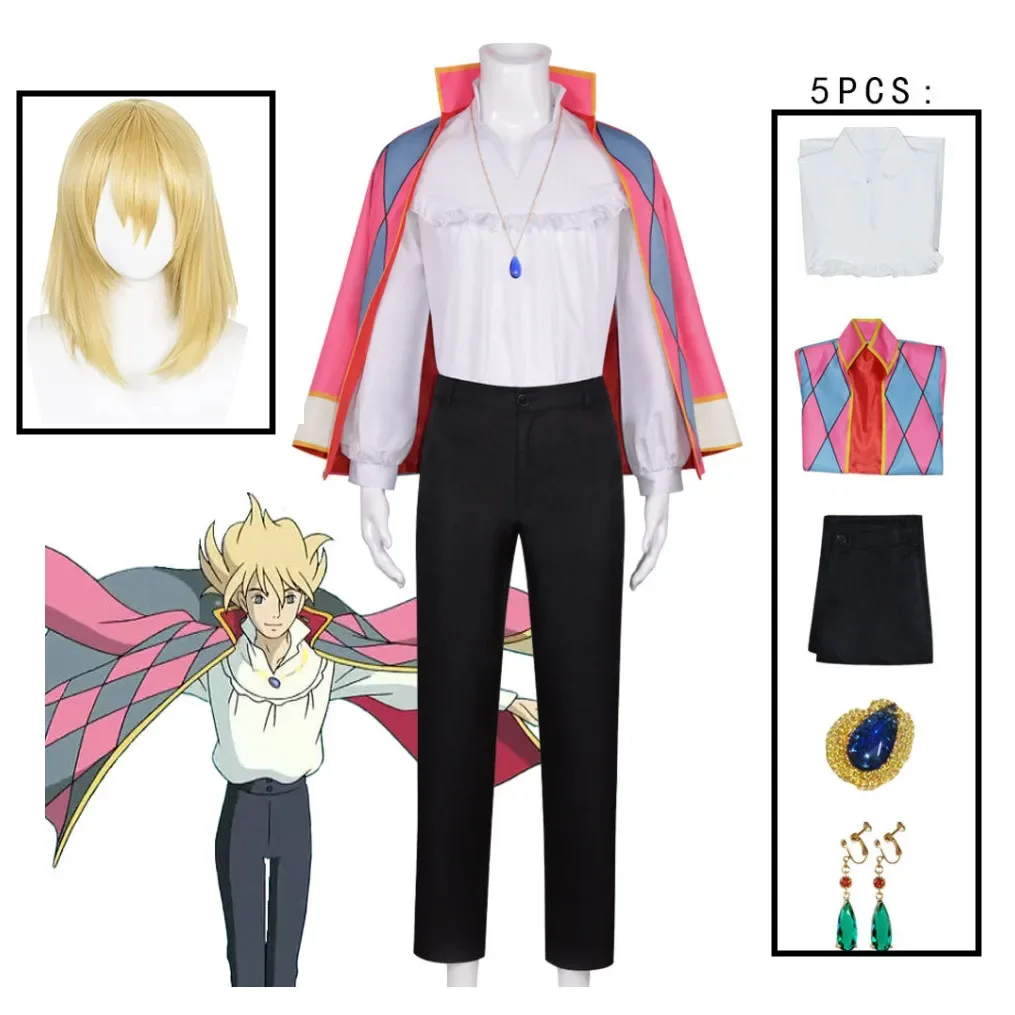 Disfraz-de-Howl-para-adultos-y-ni-os-peluca-de-Anime-Castillo-m-vil ...