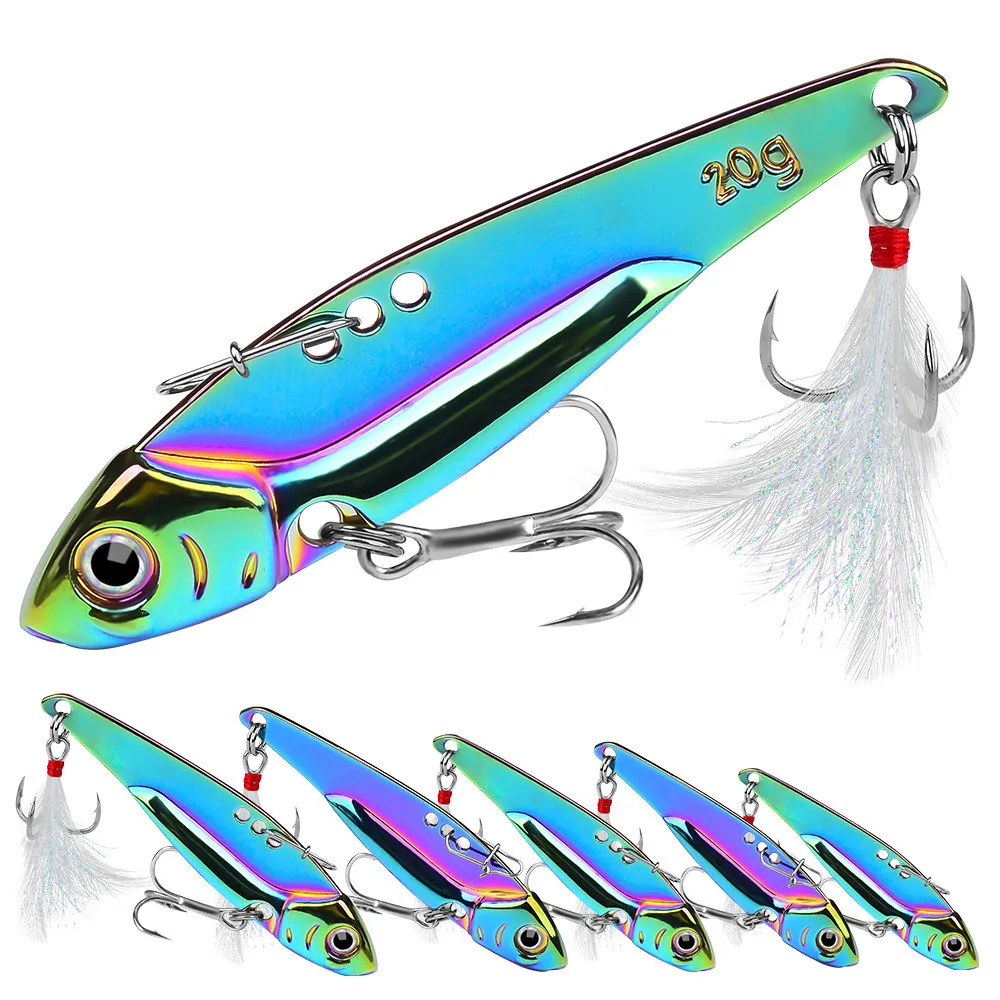 1Pcs Metal VIB Jig Blade Spoon Fishing Lure 5/7/12/15/20G Laser ...