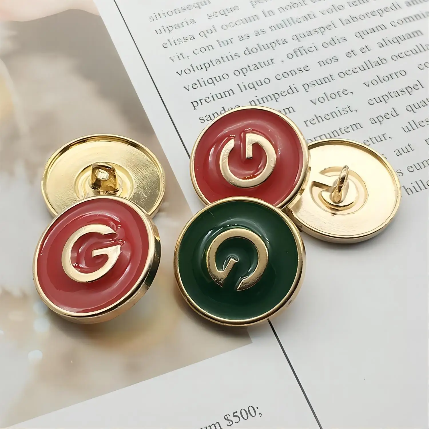 10pcs G letter round Metal Luxury Brand Sewing Button For Clothing ...