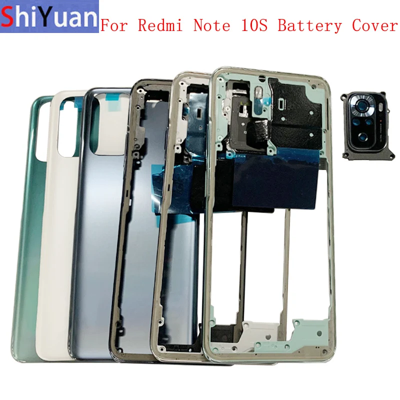 Original Battery Cover Rear Door Housing For Xiaomi Redmi Note 10S Back ...