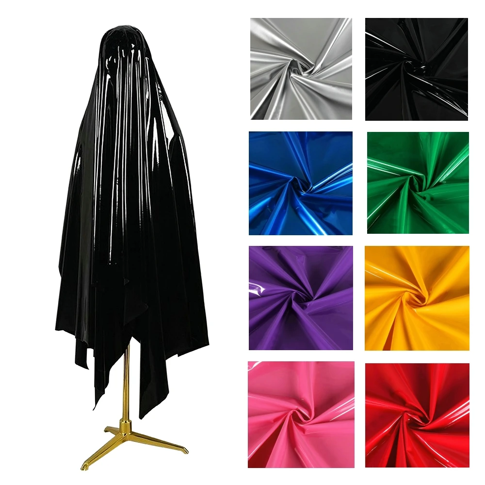50X145CM-Shiny-Glossy-Vinyl-Leather-PU-Fabric-Soft-Stretch-Mirror ...