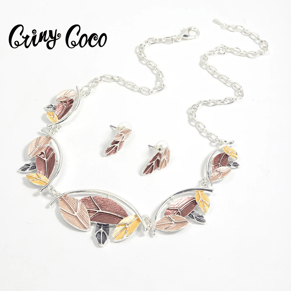 Cring-Coco-Leaf-Necklaces-Women-s-Enamel-Neck-Chain-Choker-New-in-Jewelry-Pendant-Necklace ...