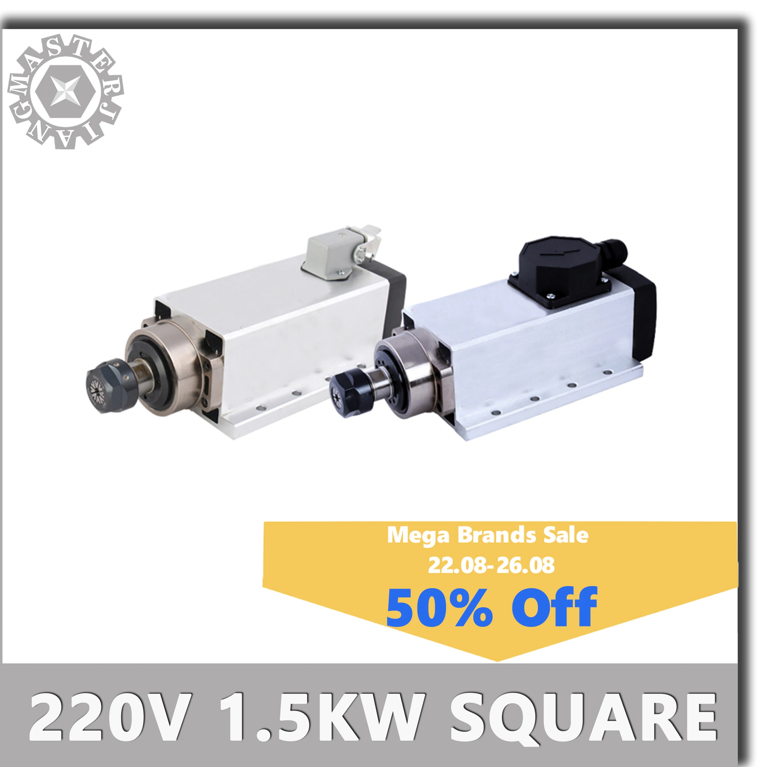 Motor de husillo cuadrado CNC, 1,5 kW ER11, 1500W, Motor refrigerado ...