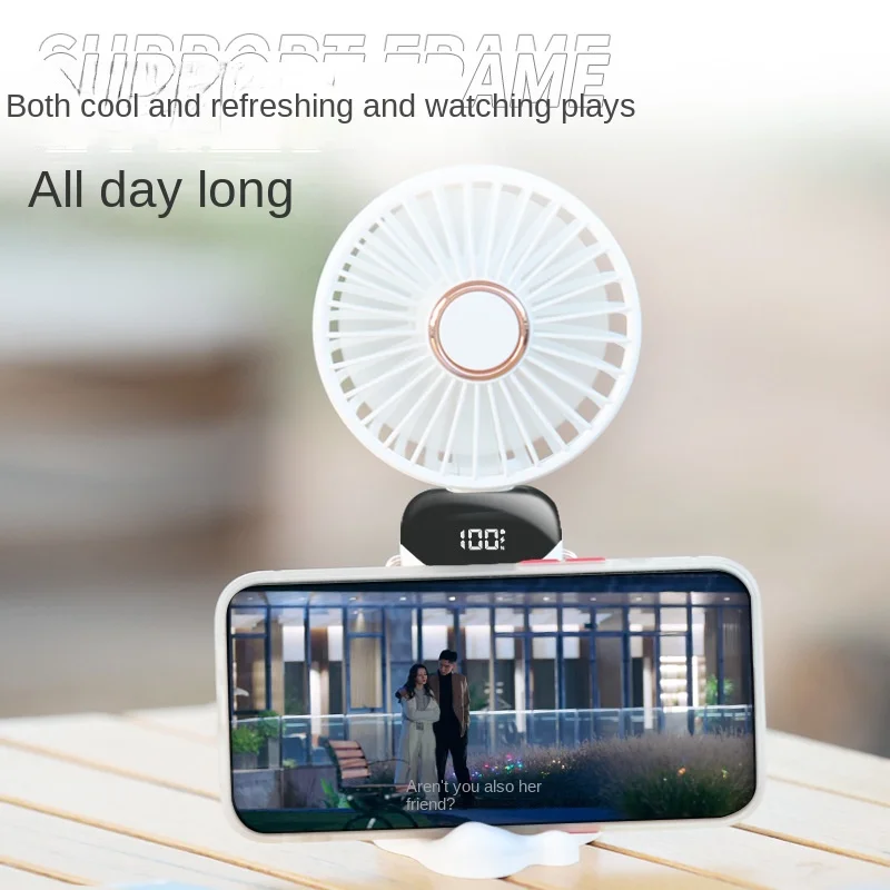 5000mAh-Handheld-Mini-Fan-Foldable-Portable-Neck-Hanging-Fans-5-Speed ...