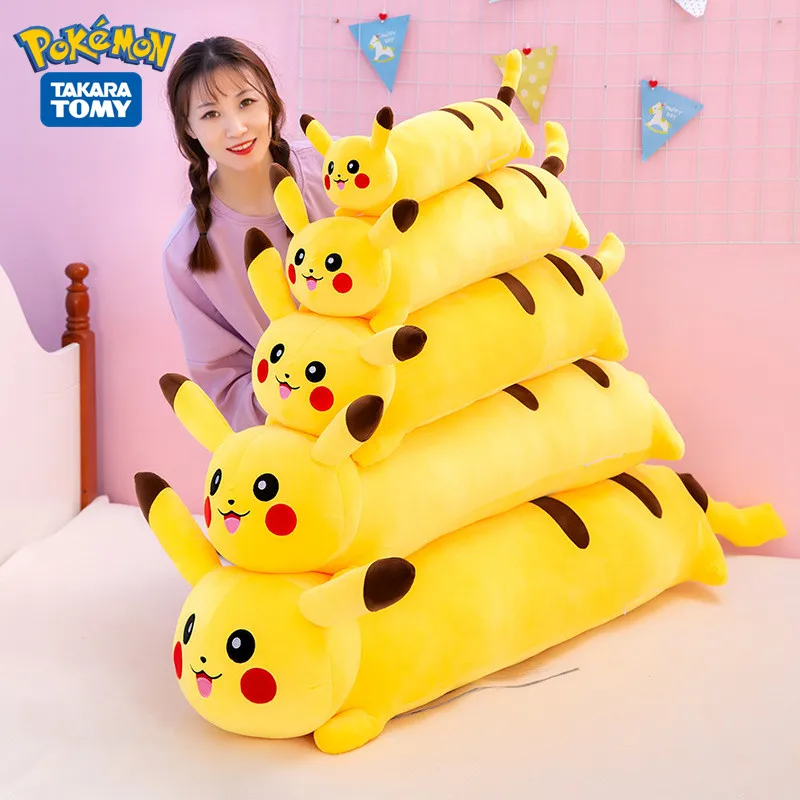 Kawaii Pokemon Soft Cute Plush Long Pikachu Cotton Doll Stuffed Toy ...