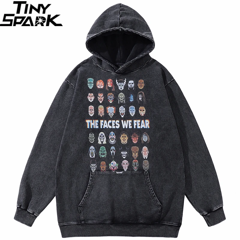 Hip-Hop-Streetwear-Oversized-Hoodie-Sweatshirt-Washed-Black-Retro-Freak ...