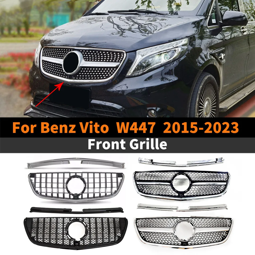 Upgrade-Front-Inlet-Mesh-Grille-Bumper-Grill-Middle-Grid-For-Mercedes ...